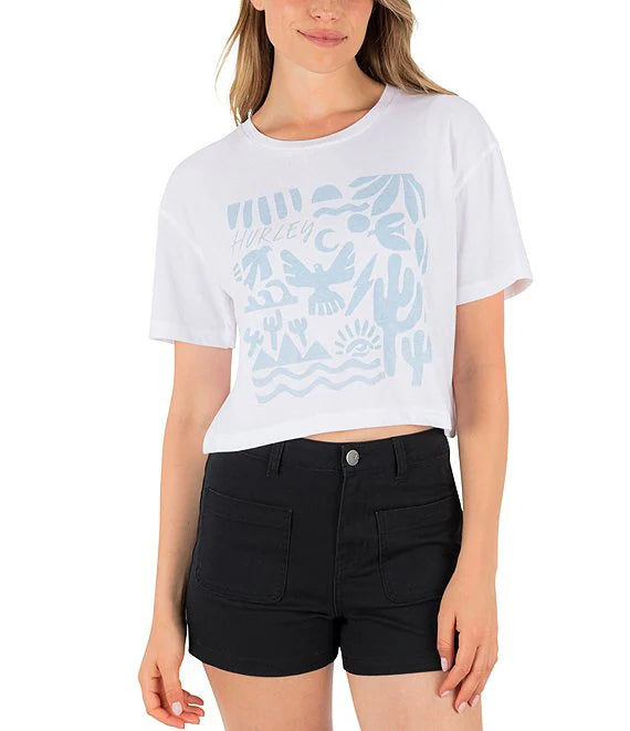 Siesta Boxy Crop Tee – Oasis Surf